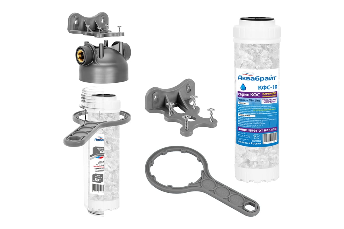 Фильтр магистральный Аквабрай 10" дозатор полифосфата АБФ-КФС-10/1 ...