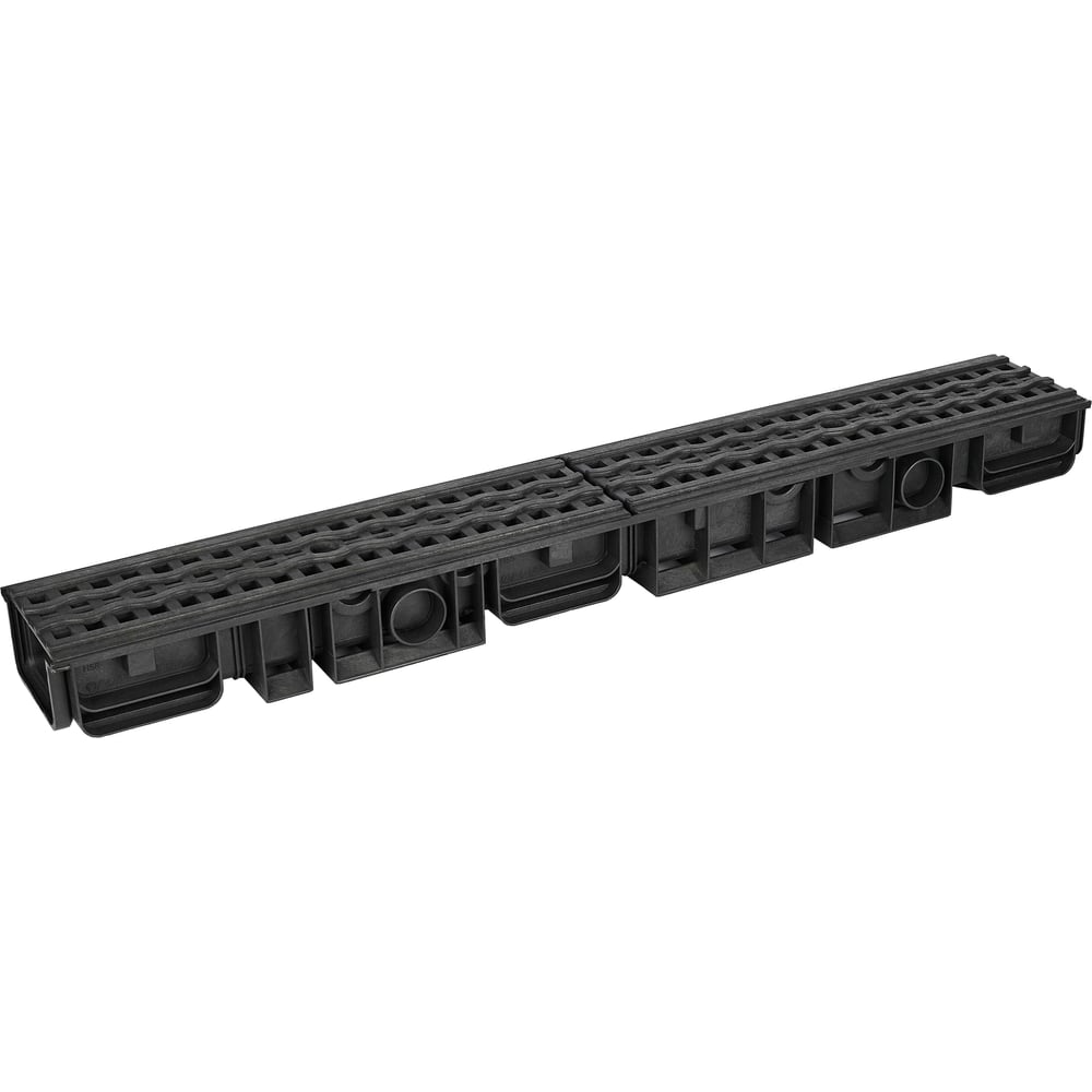 Лоток водоотводный пластиковый AQUADRENAG ЛВП Classic AQD DN100 H100 с решеткой пластиковой, кл ...