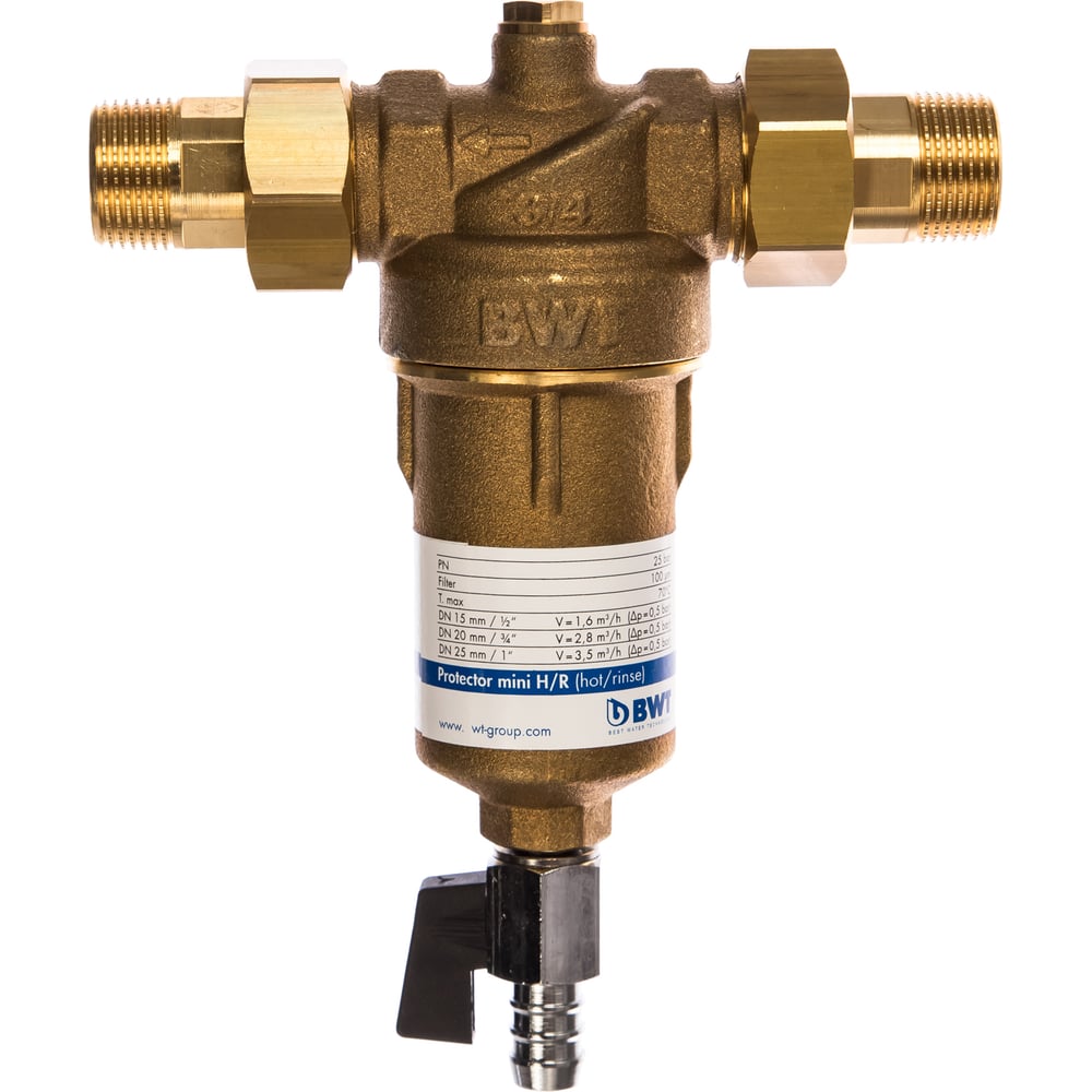 Водоочиститель BWT Protector Mini Г/в 3/4 прямая промывка Н604Р04 - выгодная цена, отзывы ...