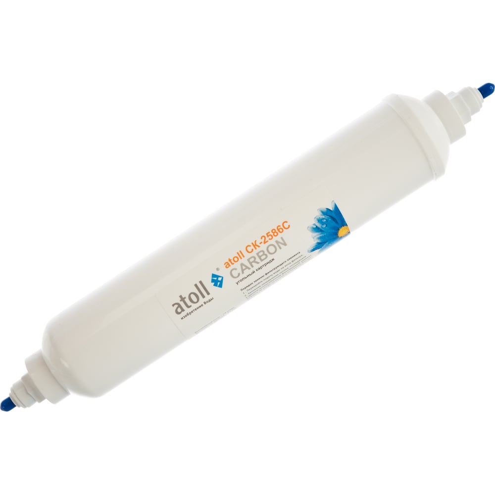 Угольный постфильтр in-line 2"х10" JG прям. 1/4" Atoll CK-2586C ...