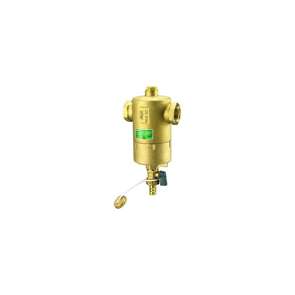 Грязеуловитель FAR 1-1/4", с магнитом, сливной кран, верхнее отверстие ...