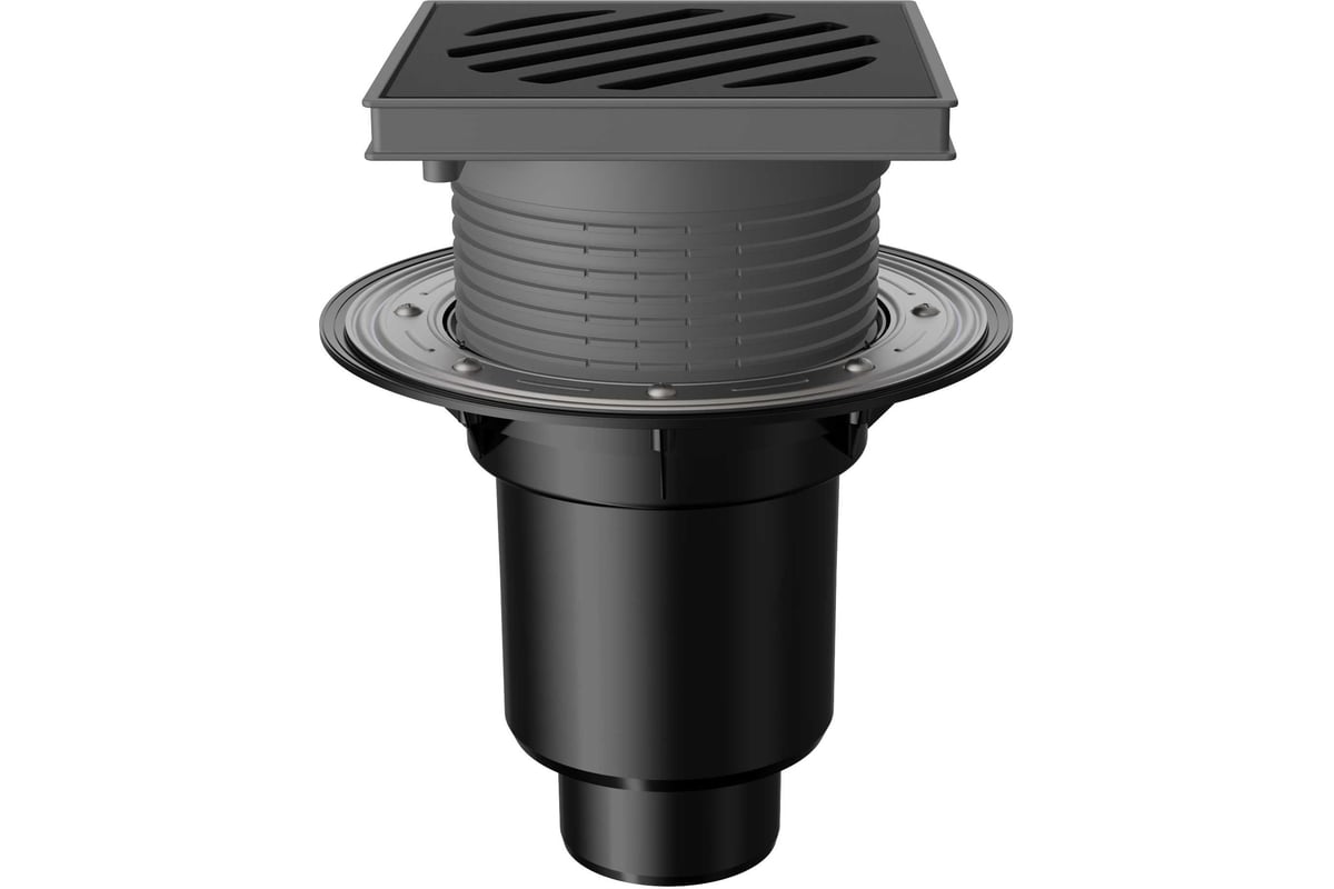 Регулируемый трап Fachmann t 616.1 pnsp 241x241 вертикальный выпуск dn ...