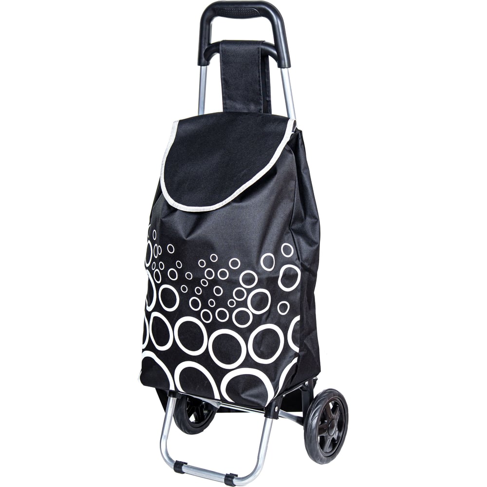 Сумка-тележка хозяйственная черная РемоКолор 92x35x28см, колёса D150мм ...