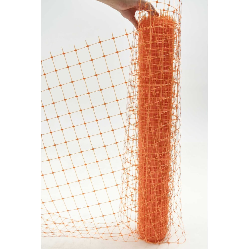 Сигнальная сетка Тенет оранжевая, ячейка 50х50 мм, размер 1.5х50 м ...