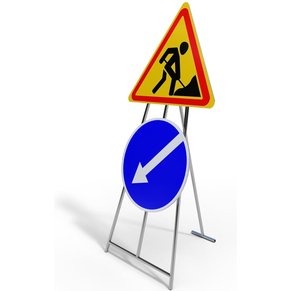 Стойка на два знака ООО ОПТИМА СЕРВИС + Знаки ТПР2 Аинж (1.25; 4.2.1/4. ...