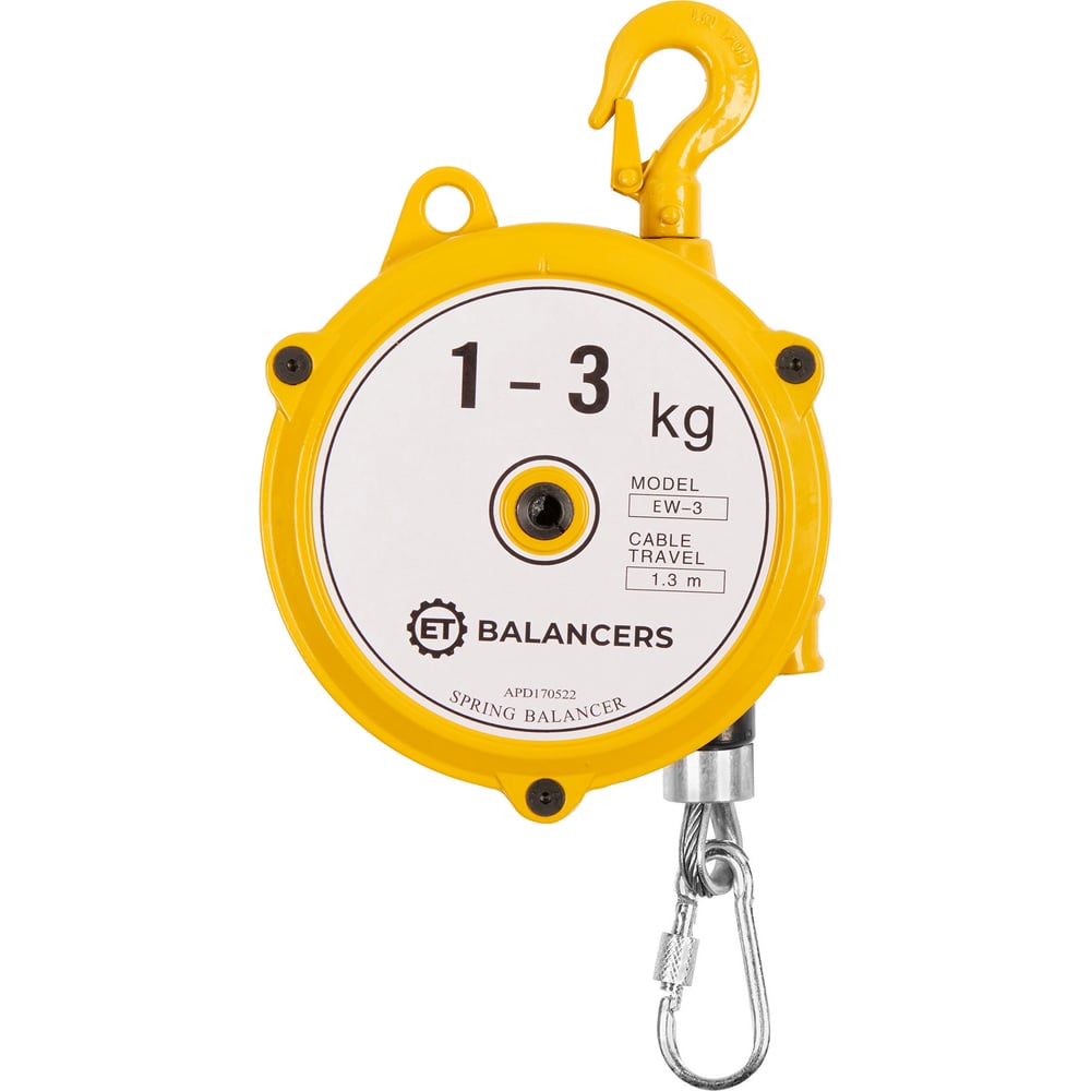 Пружинный балансир ET Balancers грузоподъемность 1-3 кг, ход троса 1.3 м, модель 1-3 100588524 ...