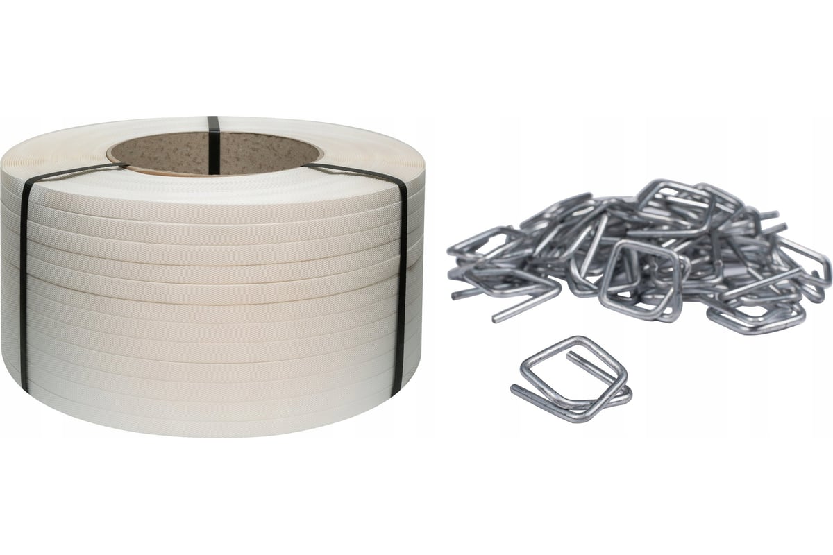 Упаковочная полипропиленовая лента ВИР ПАК 15x0.8, 2000 м, белая ...