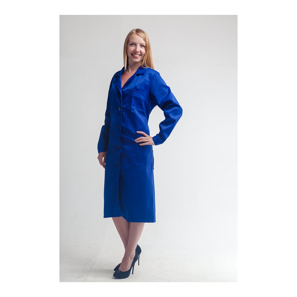 Рабочий женский халат Факел васильковый, размер 44-46, рост 170-176 ...