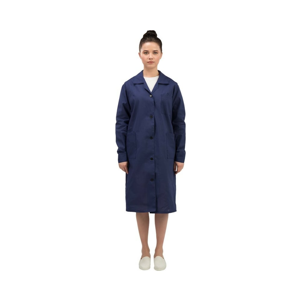 Женский рабочий халат ООО Комус у02-ХЛ синий, р. 44-46, рост 158-164 ...