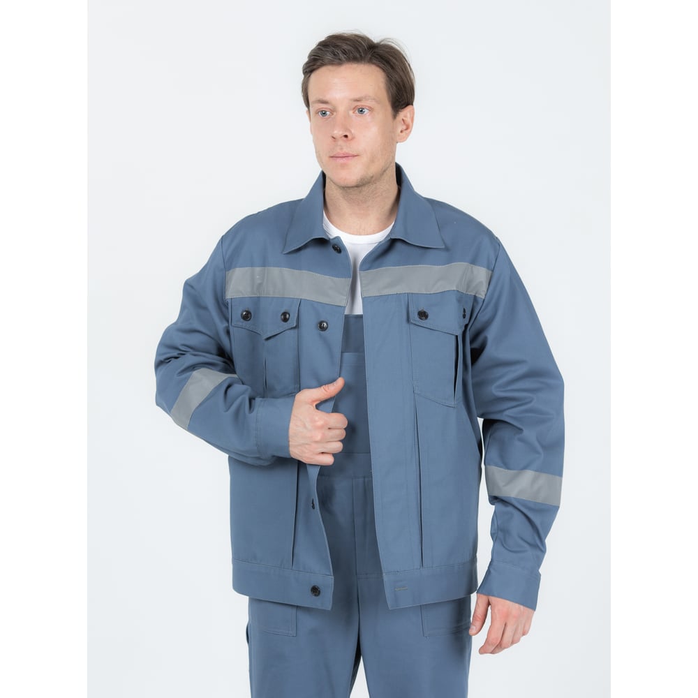 Мужской летний костюм с полукомбинезоном ООО ТД Пермодежда, серый, р.104-108, рост 158-164 арт ...