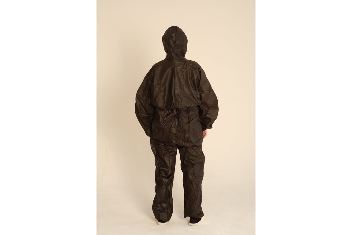 Многоразовый защитный комбинезон Смелый Каспер, черный, плотность 60 г ...