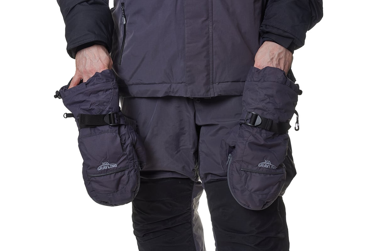 Костюм для рыбалки зимний GRAYLING Тугур -25, графит, р-р 60-62, рост ...