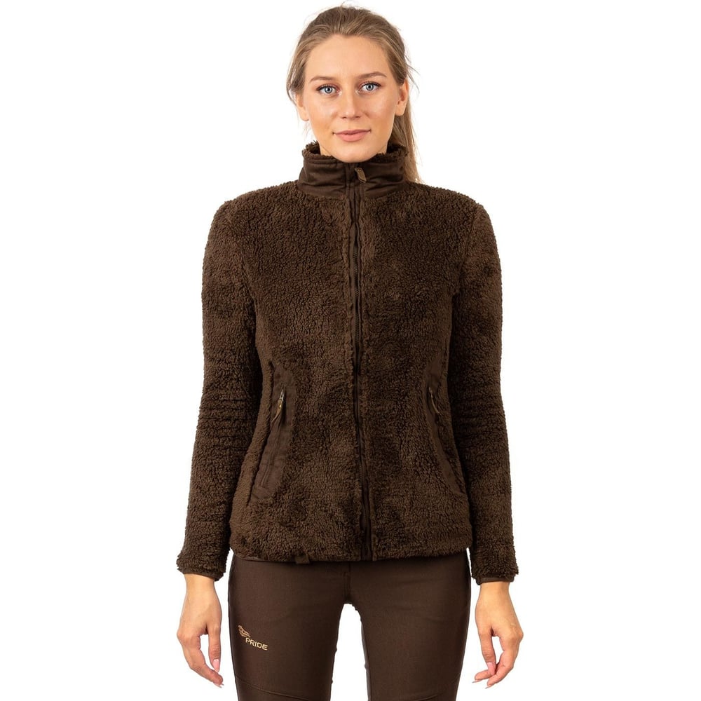 Толстовка женская флисовая PRIDE Манчестер коричневый, размер 52-54 ...