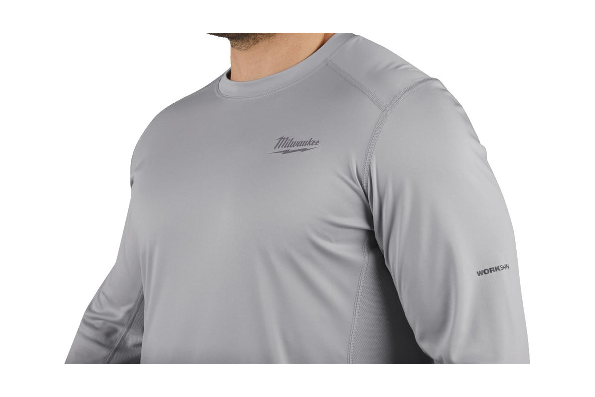 Лонгслив с длинными рукавами Milwaukee WWLSG-S серая 4933478188 ...