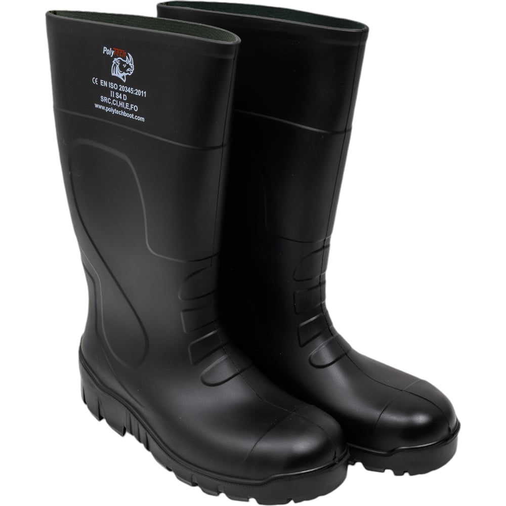 Защитные сапоги PolyTech ПУ/ПУ металлический подносок S4, цвет черный, размер 42 PolyTech BB-S4 ...