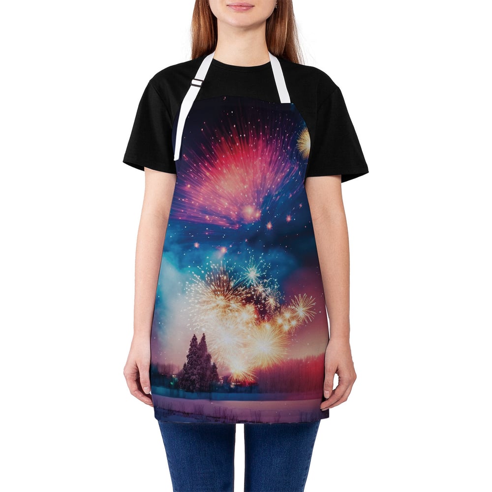 Кухонный фартук JOYARTY Салют зимой, универсальный размер для женщин и мужчин ap_427874 ...