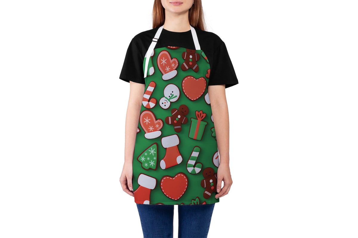 Кухонный фартук JOYARTY Имбирные пряники, универсальный размер для женщин и мужчин ap_427871 ...