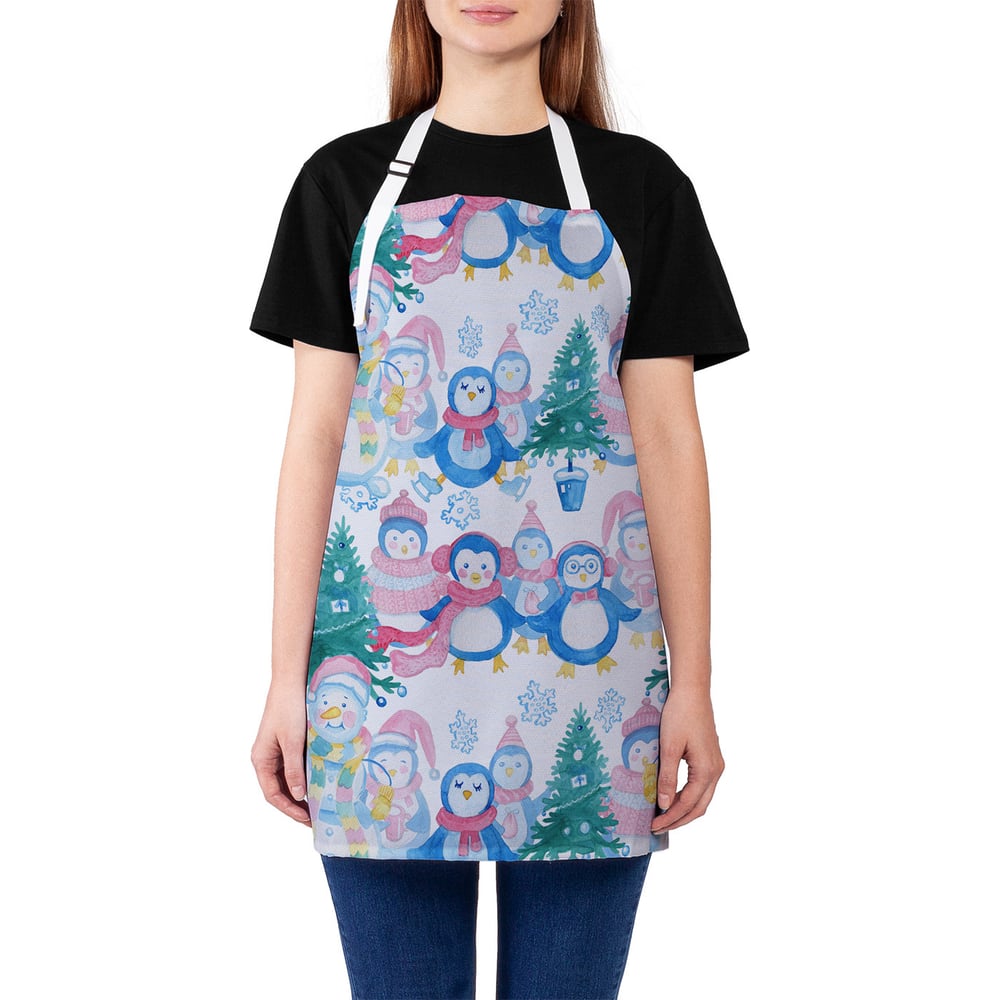 Кухонный фартук JOYARTY Семейство снеговиков, универсальный размер для женщин и мужчин ap_427897 ...