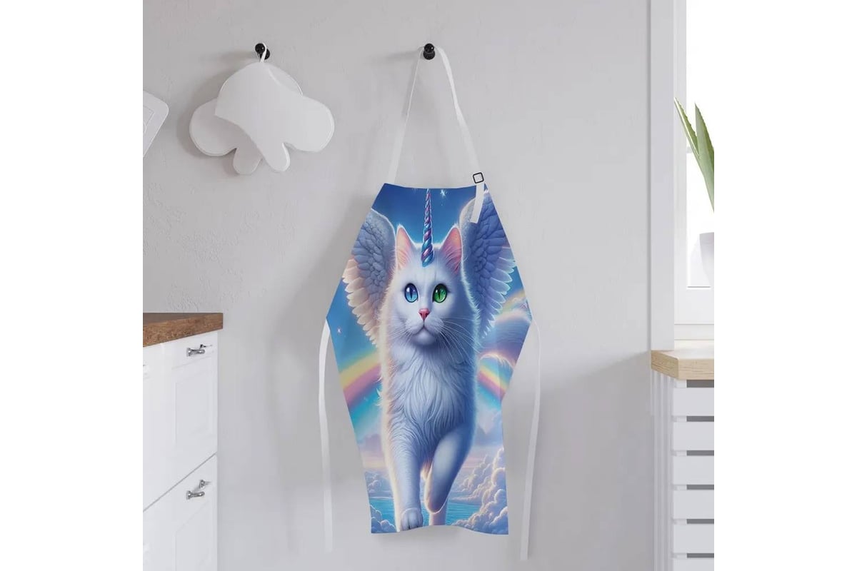 Фартук кухонный JoyArty "Мифический кот", универсальный размер для женщин и мужчин ap_429909 ...