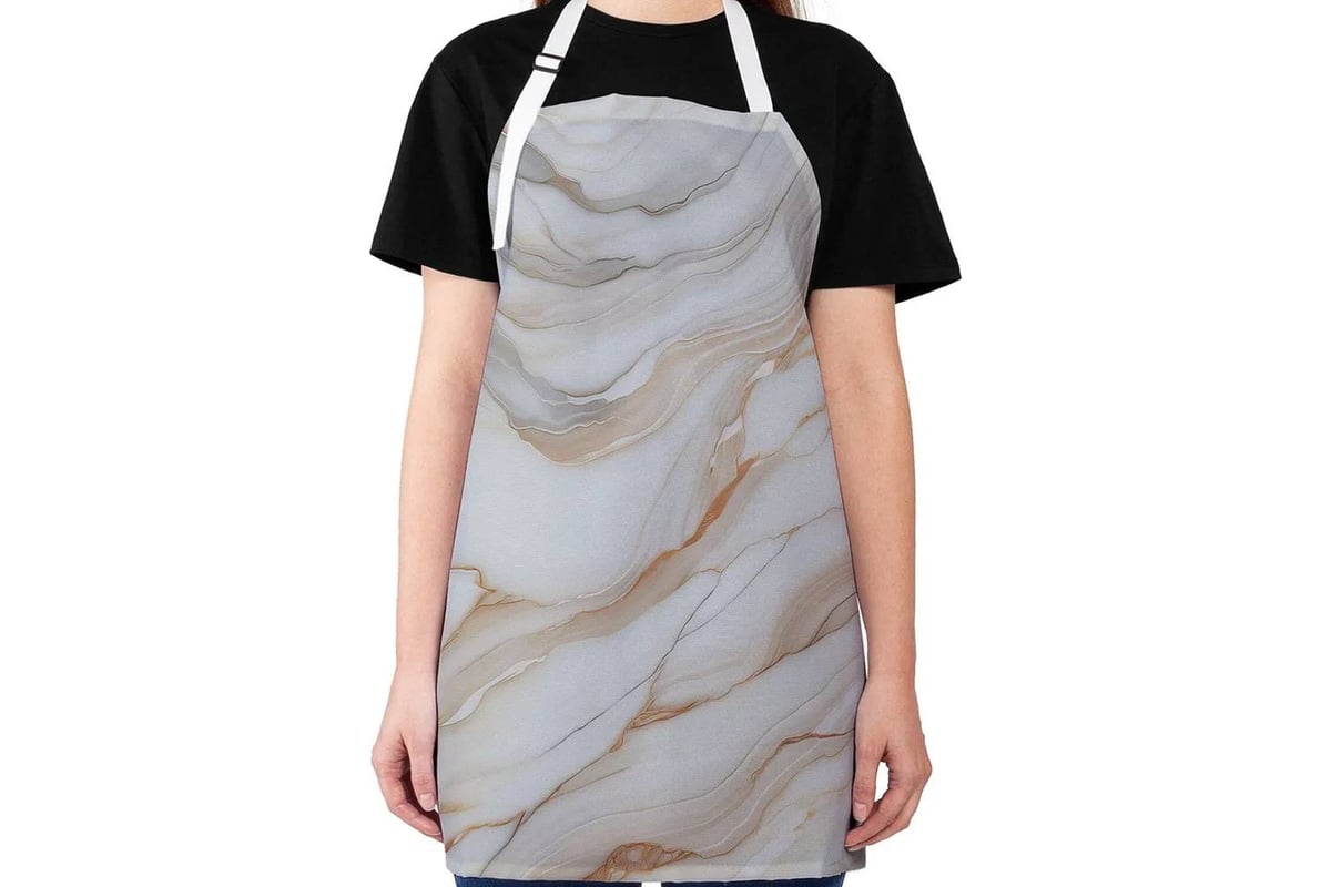 Фартук кухонный JoyArty "Нежный мрамор", универсальный размер для женщин и мужчин ap_sd1114 ...