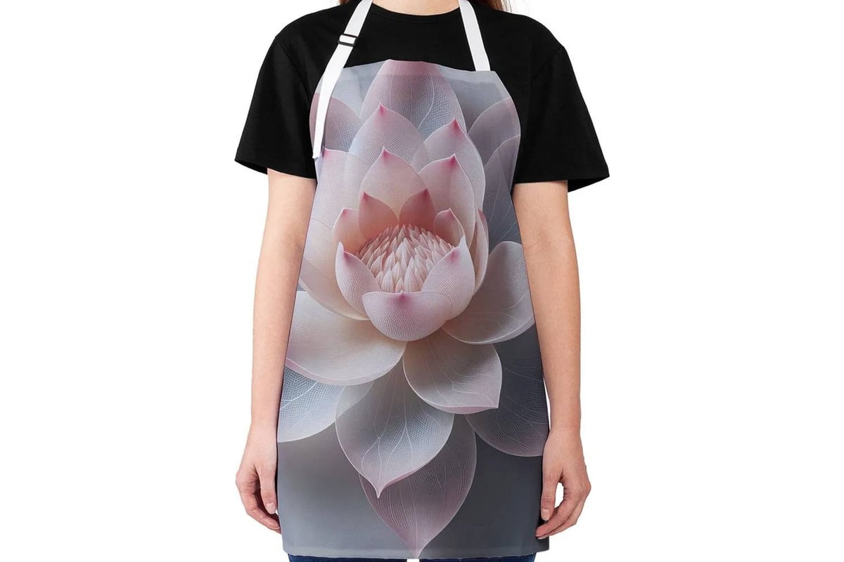 Фартук кухонный JoyArty "Лотос на мраморе", универсальный размер для женщин и мужчин ap_sd1145 ...