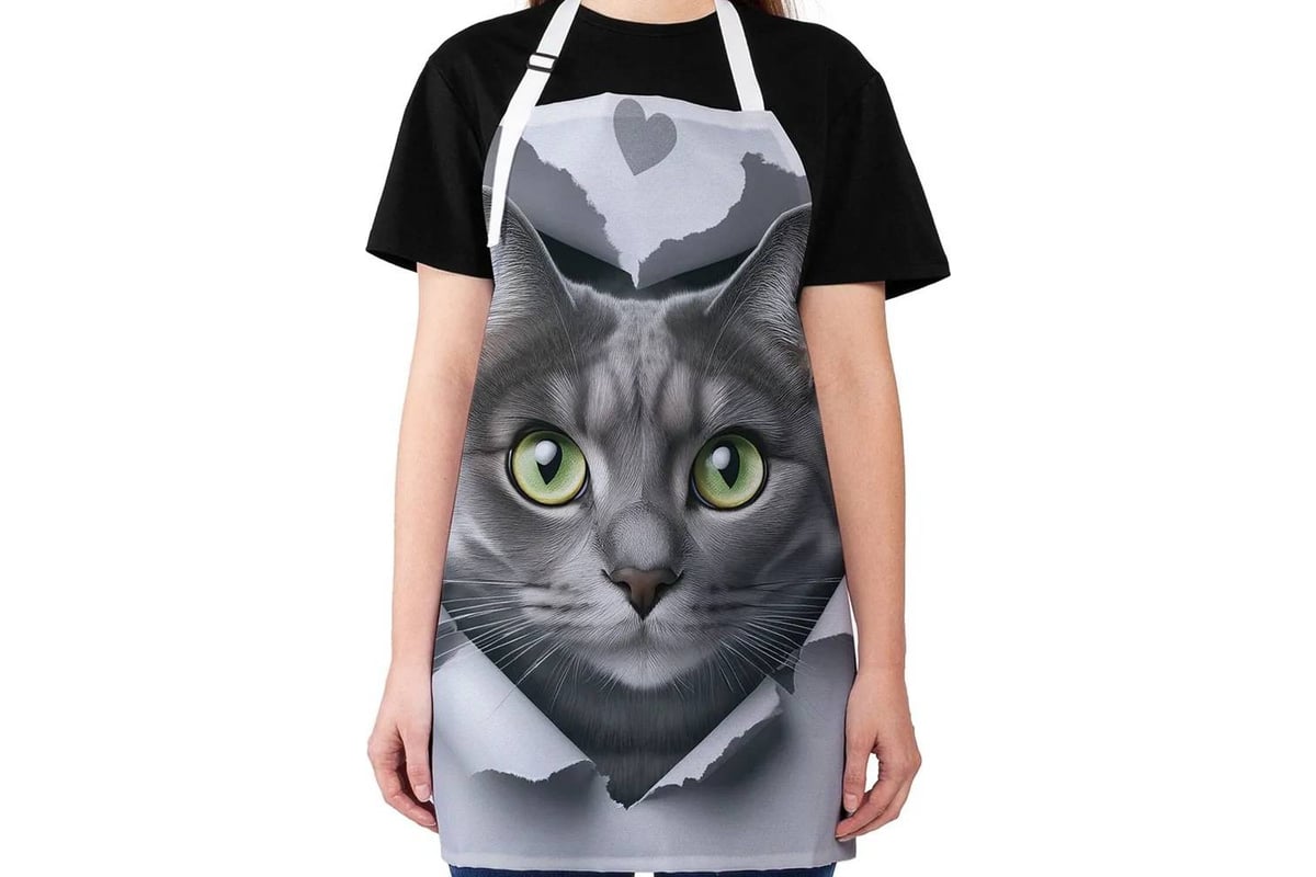 Фартук кухонный JoyArty "Котиковая любовь", универсальный размер для женщин и мужчин ap_sd1087 ...