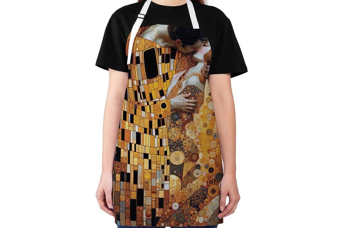 Фартук кухонный JoyArty "Поцелуй", универсальный размер для женщин и мужчин ap_sd1147 - выгодная ...