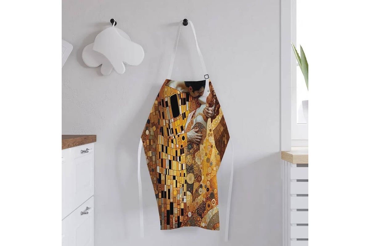 Фартук кухонный JoyArty "Поцелуй", универсальный размер для женщин и мужчин ap_sd1147 - выгодная ...