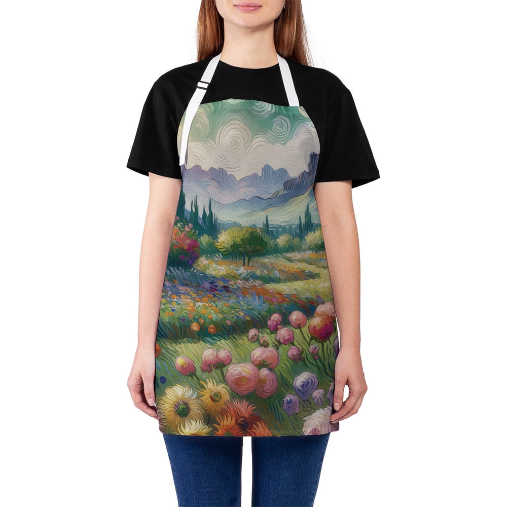 Фартук кухонный JOYARTY "Цветочный рай", универсальный размер для женщин и мужчин ap_sd1460 ...