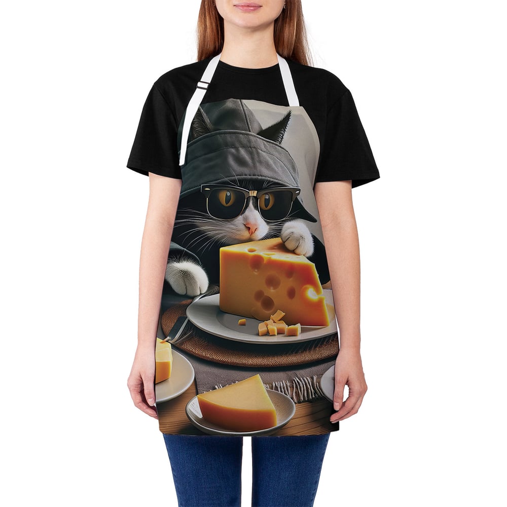 Фартук кухонный JOYARTY "Сырное преступление", универсальный размер для женщин и мужчин ap ...