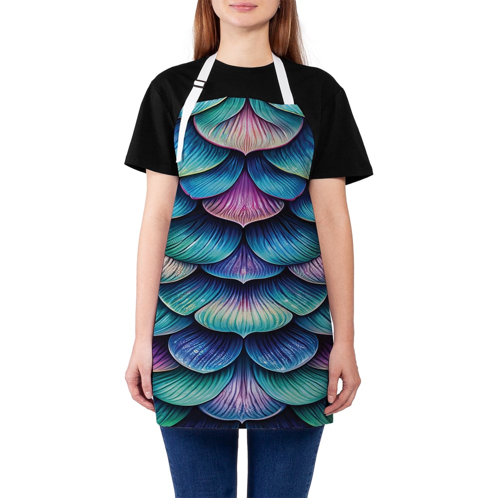 Фартук кухонный JoyArty Чешуя дракона, универсальный размер, для женщин и мужчин, ap_sd3432 ...