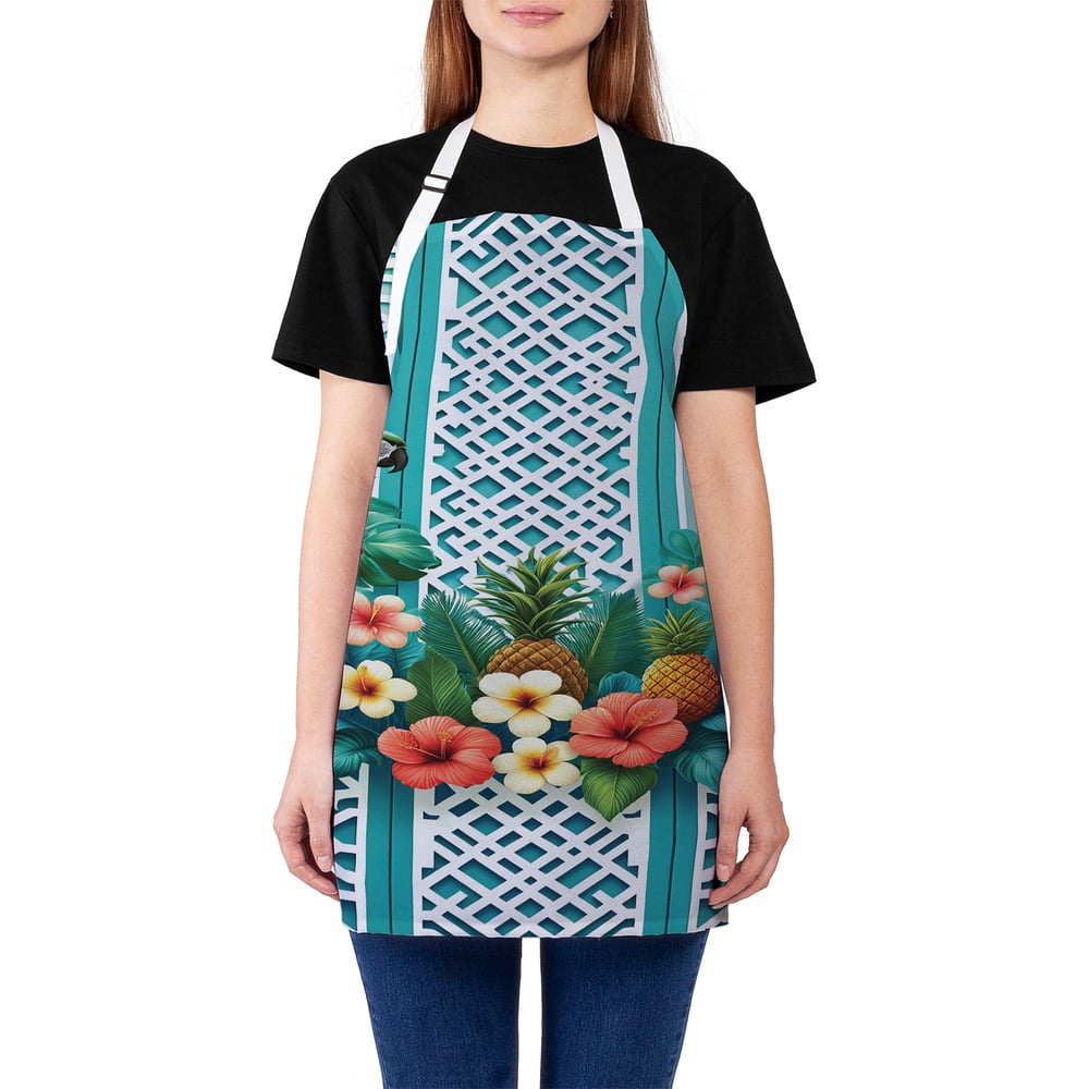 Фартук кухонный JoyArty Тропические попугаи, универсальный размер, для женщин и мужчин, ap ...