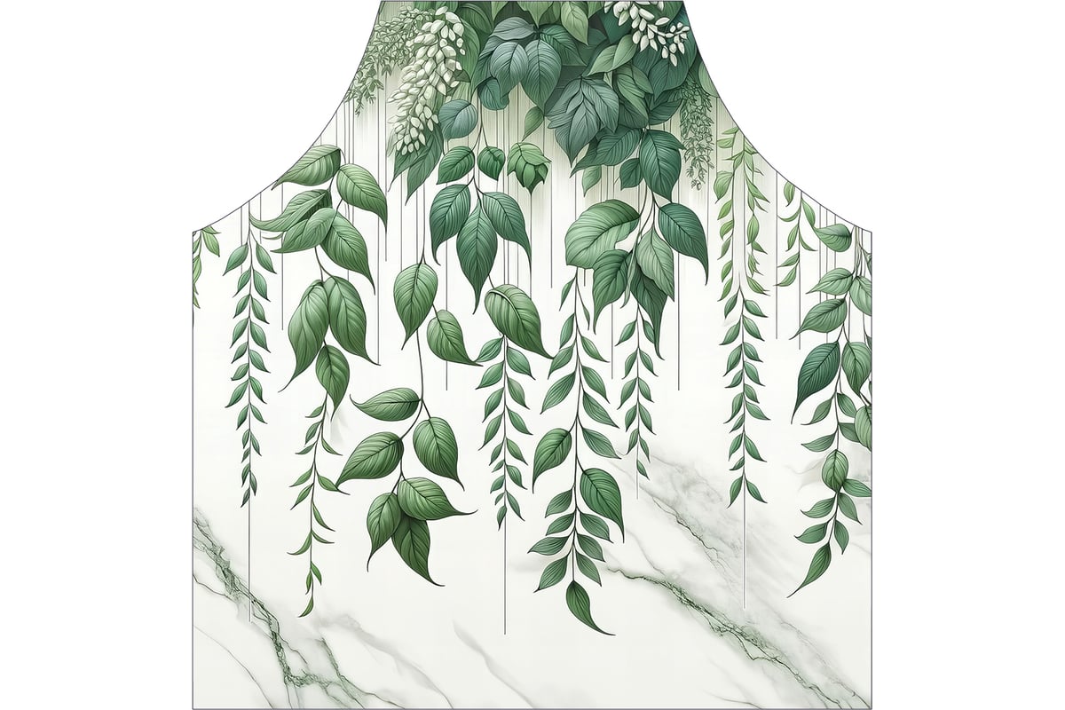 Фартук кухонный JoyArty Стена листьев, универсальный размер, для женщин и мужчин, ap_sd3535 ...