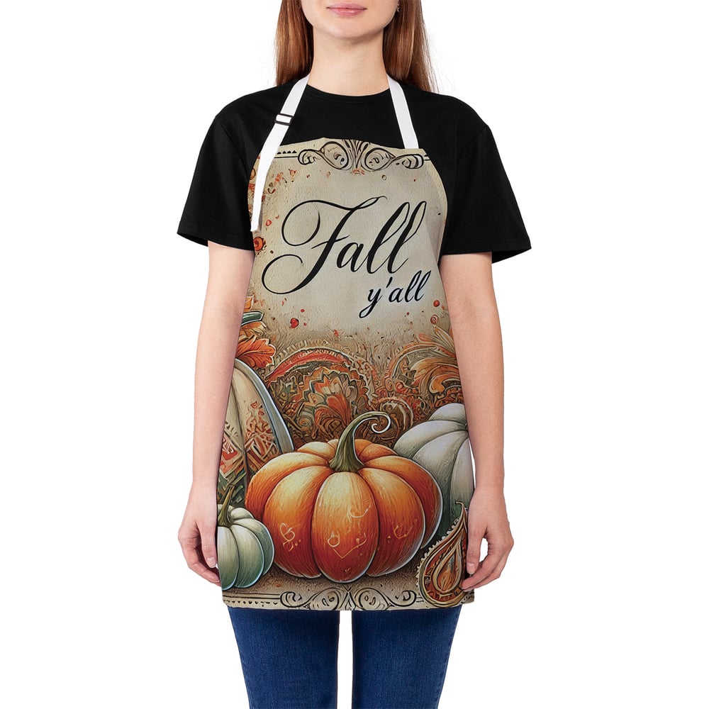 Фартук кухонный JoyArty Тыква в узоре, универсальный размер, для женщин и мужчин, ap_sd4013 ...
