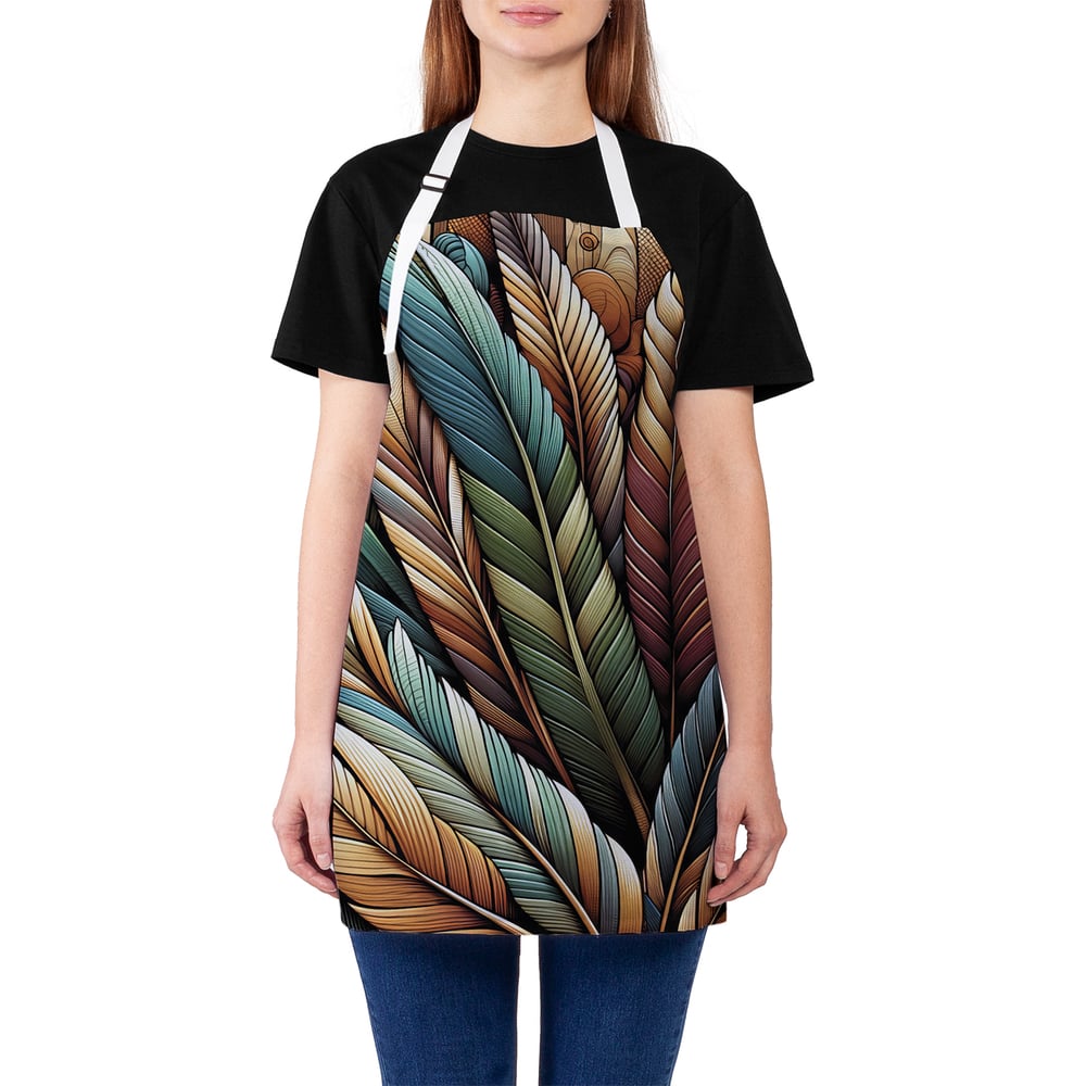 Фартук кухонный JoyArty Перья птиц, универсальный размер, для женщин и мужчин, ap_sd3458 ...
