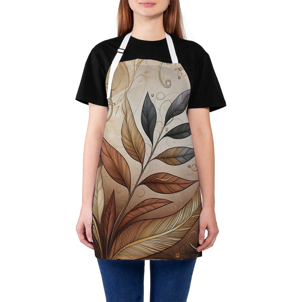 Фартук кухонный JoyArty Раскраска листьев, универсальный размер, для женщин и мужчин, ap_sd3481 ...