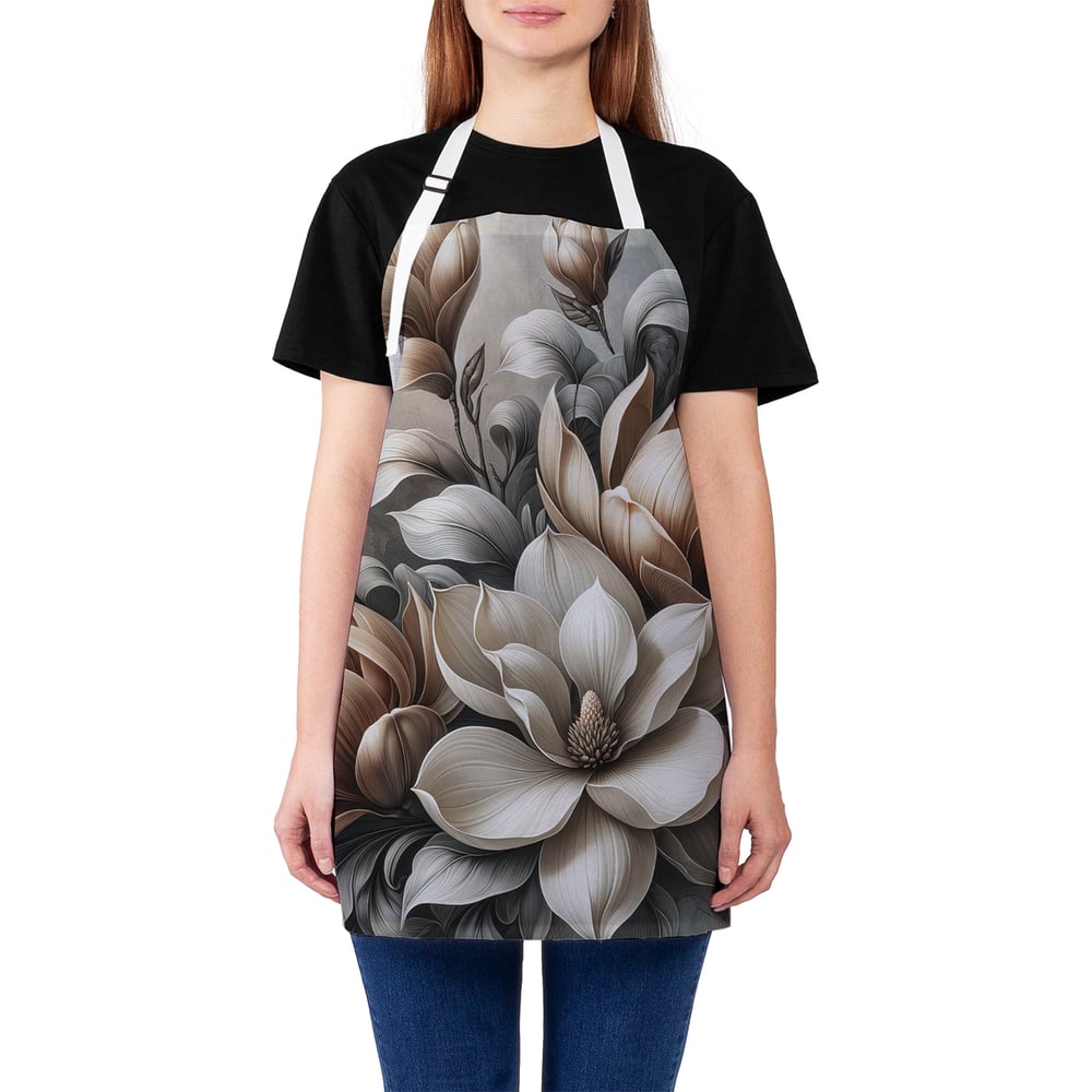 Фартук кухонный JoyArty Золотая магнолия, универсальный размер, для женщин и мужчин, ap_sd3485 ...