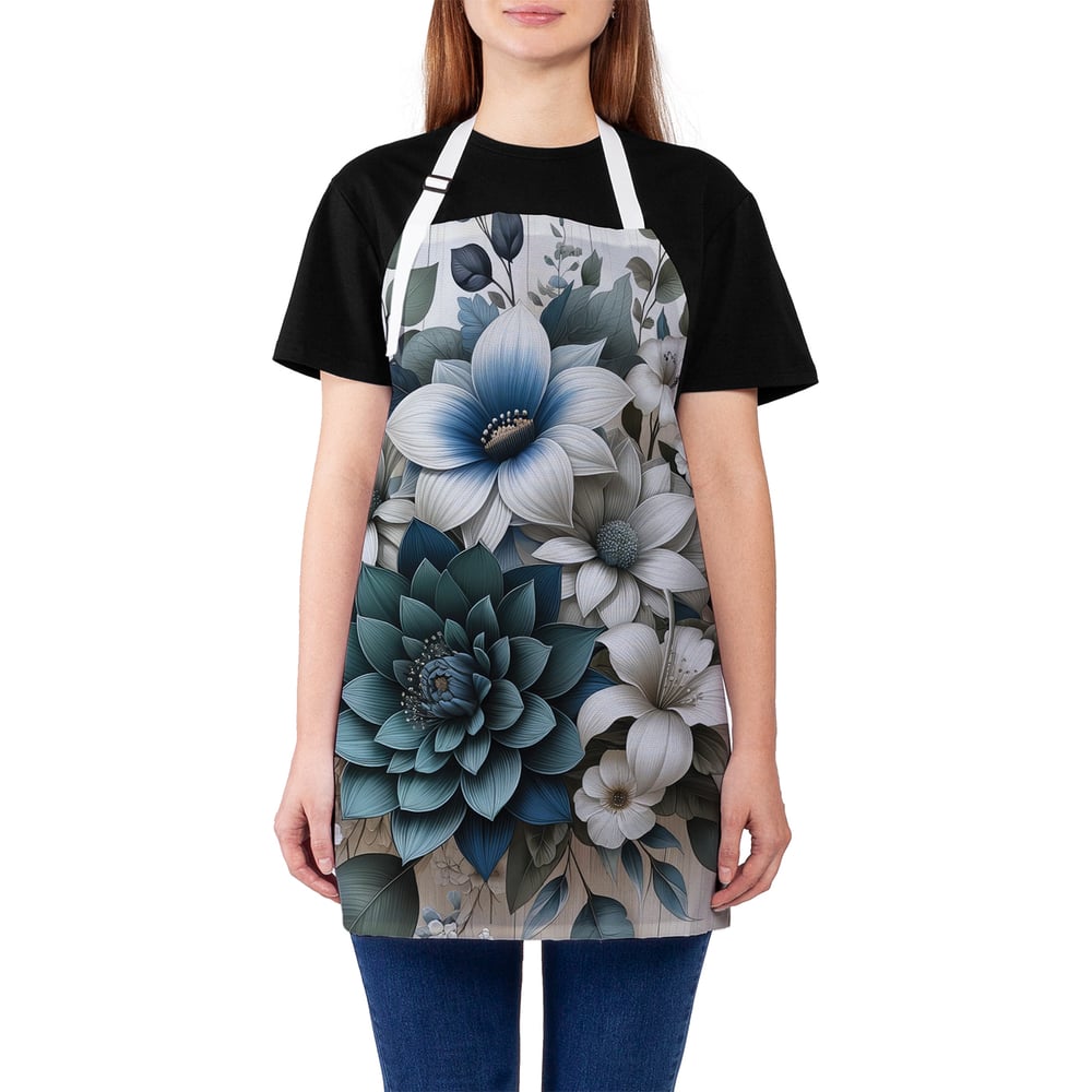 Фартук кухонный JoyArty Зеленые сухоцветы, универсальный размер, для женщин и мужчин, ap_sd3480 ...