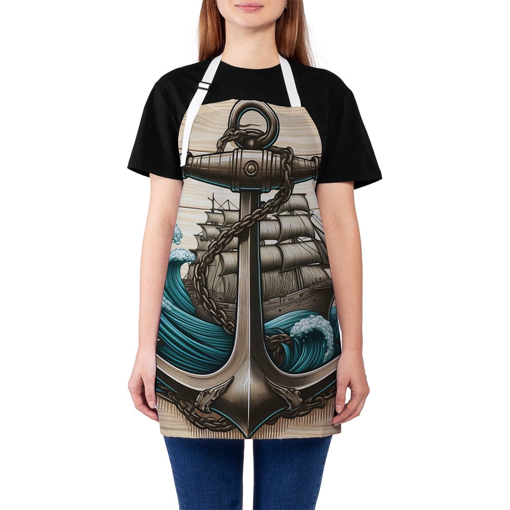 Фартук кухонный JoyArty Якорь на дереве, универсальный размер, для женщин и мужчин, ap_sd3524 ...