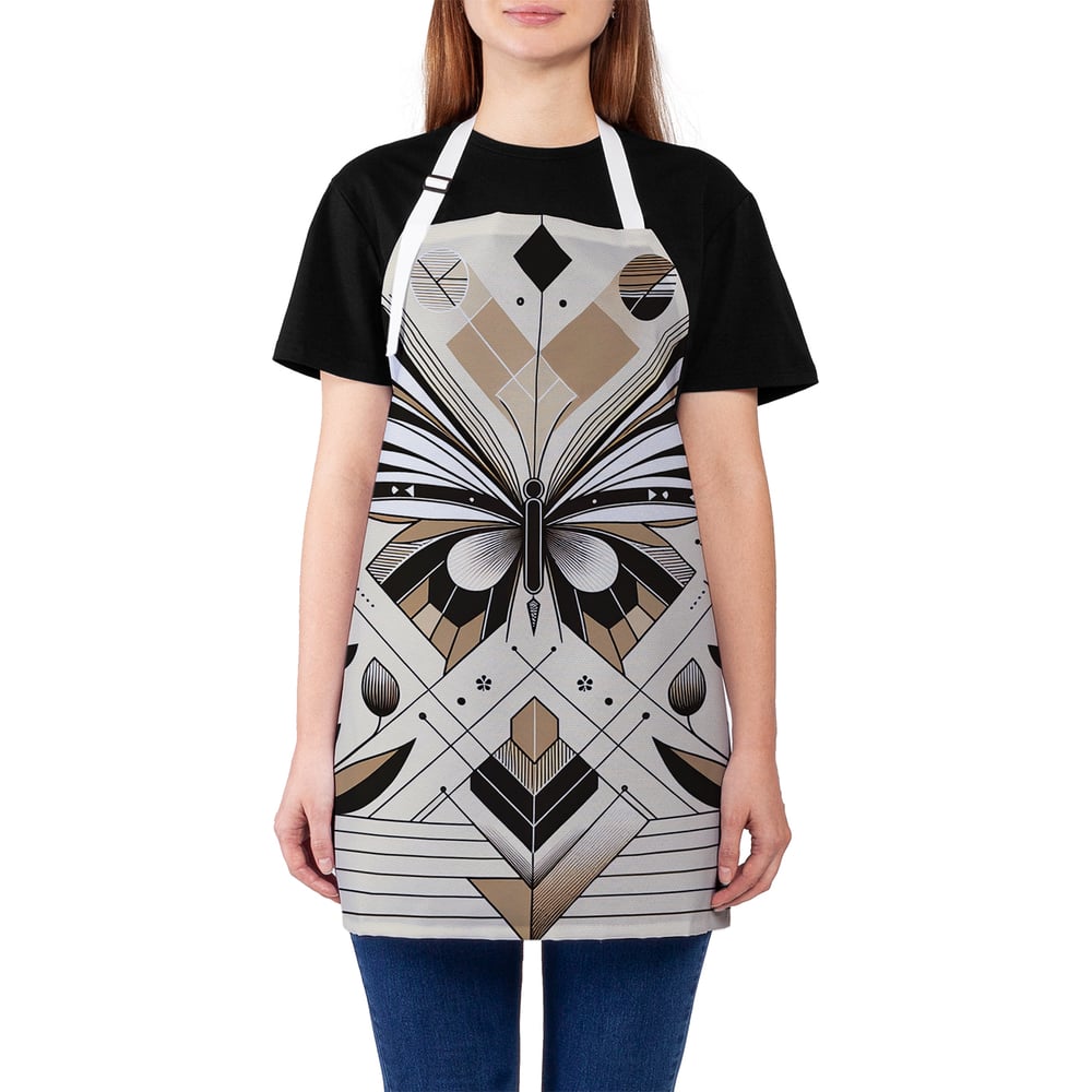 Фартук кухонный JoyArty Бабочка линиями, универсальный размер, для женщин и мужчин, ap_sd3544 ...