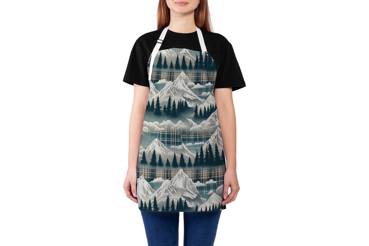 Фартук кухонный JoyArty Коллаж гор, универсальный размер, для женщин и мужчин, ap_sd3939 ...