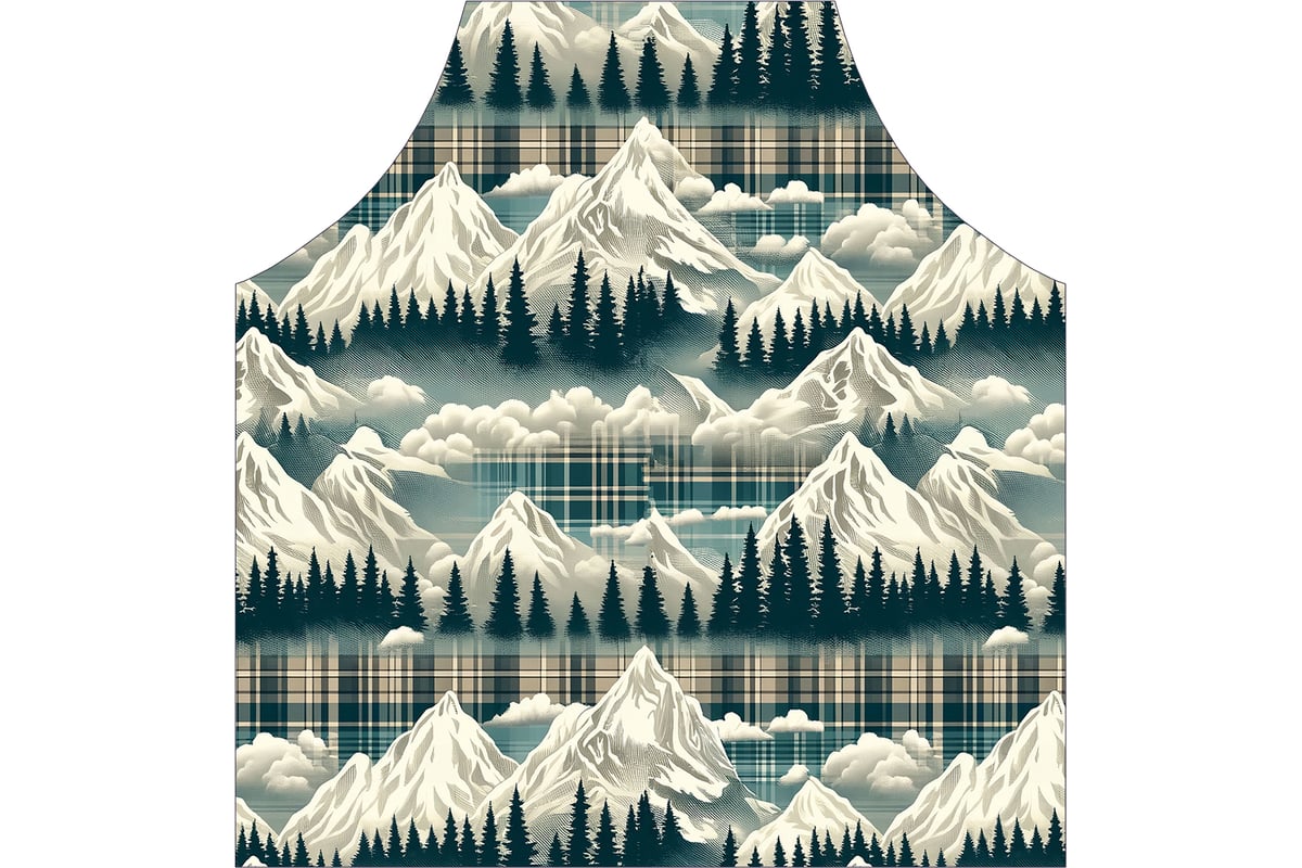 Фартук кухонный JoyArty Коллаж гор, универсальный размер, для женщин и мужчин, ap_sd3939 ...