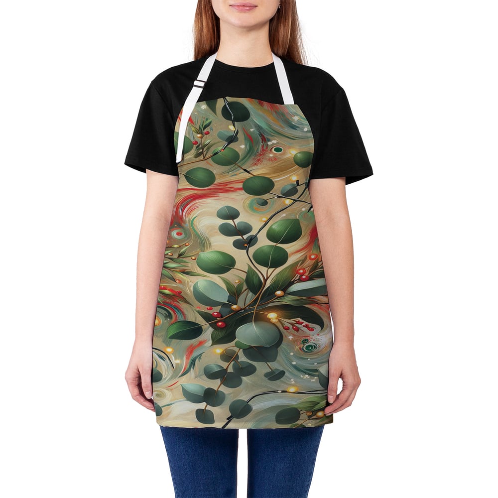 Фартук кухонный JoyArty Листья в огоньках, универсальный размер, для женщин и мужчин, серия ...