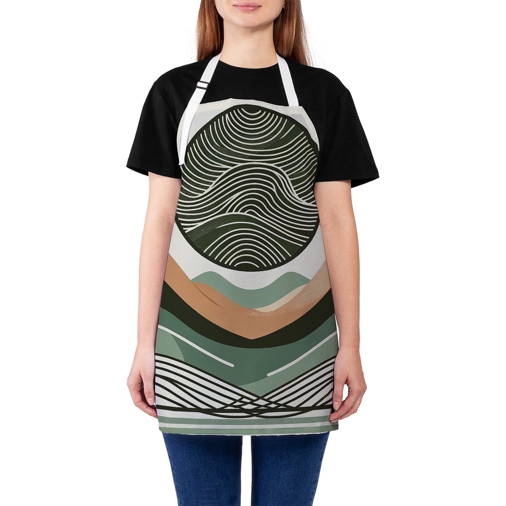 Фартук кухонный JoyArty Солнце горы, универсальный размер, для женщин и мужчин, ap_sd3555 ...