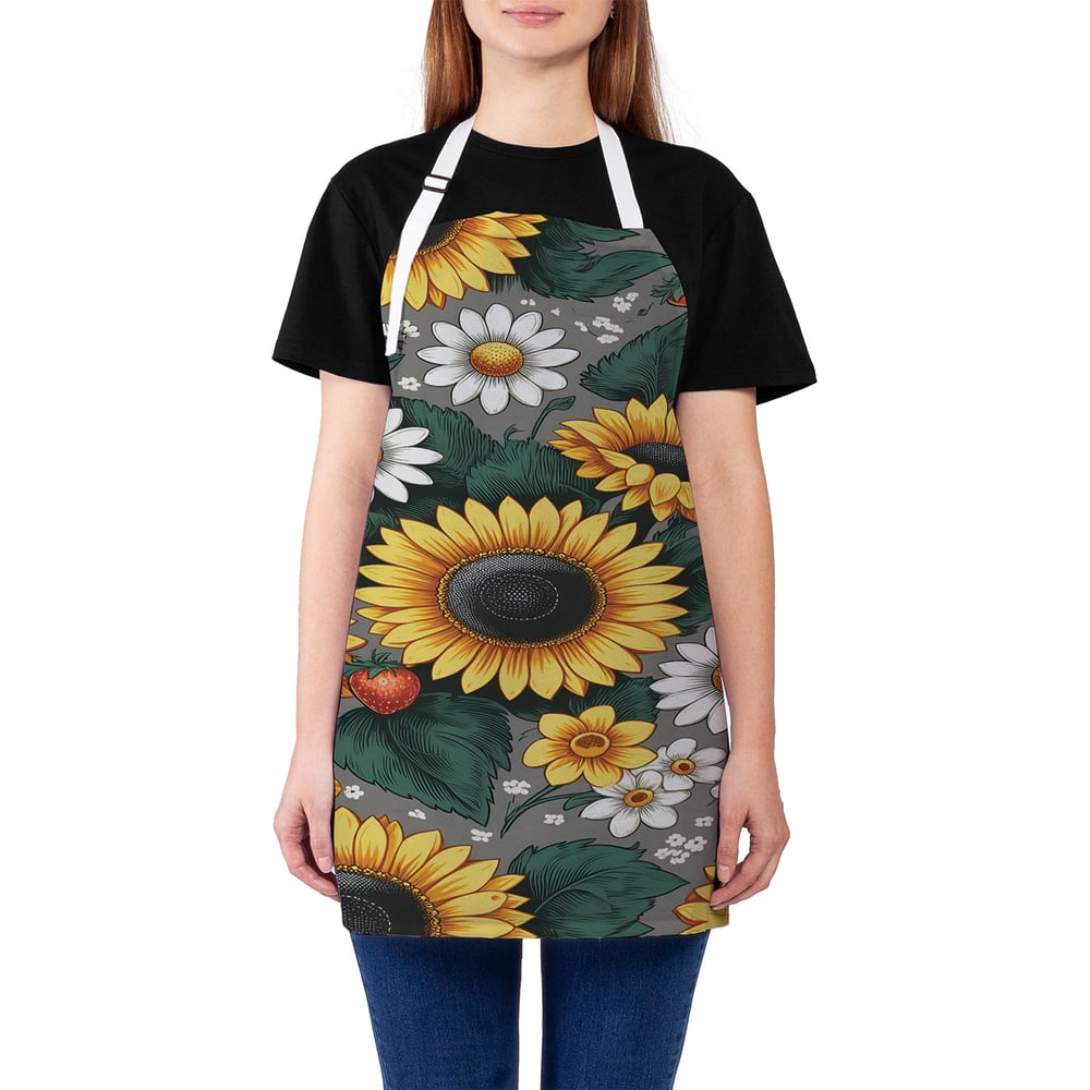 Фартук кухонный JoyArty Поле цветов, универсальный размер, для женщин и мужчин, ap_sd3445 ...