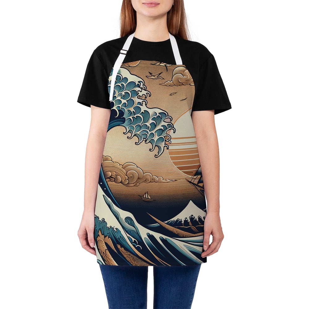 Фартук кухонный JoyArty Корабль на закате, универсальный размер, для женщин и мужчин, ap_sd3587 ...