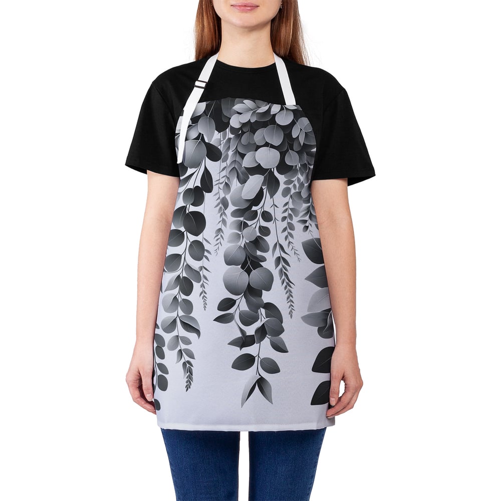 Фартук кухонный JoyArty Серый эвкалипт, универсальный размер, для женщин и мужчин, ap_sd3578 ...