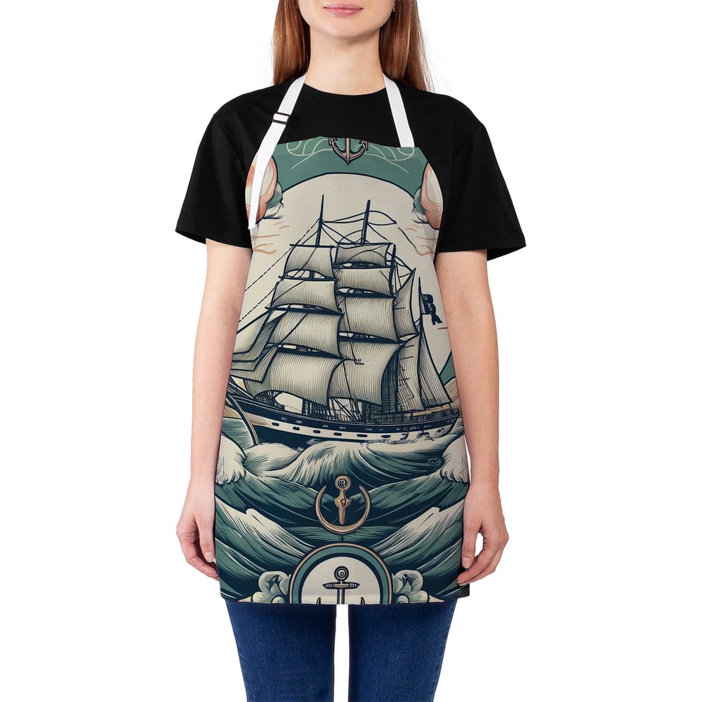 Фартук кухонный JoyArty Корабль в пути, универсальный размер, для женщин и мужчин, ap_sd3484 ...