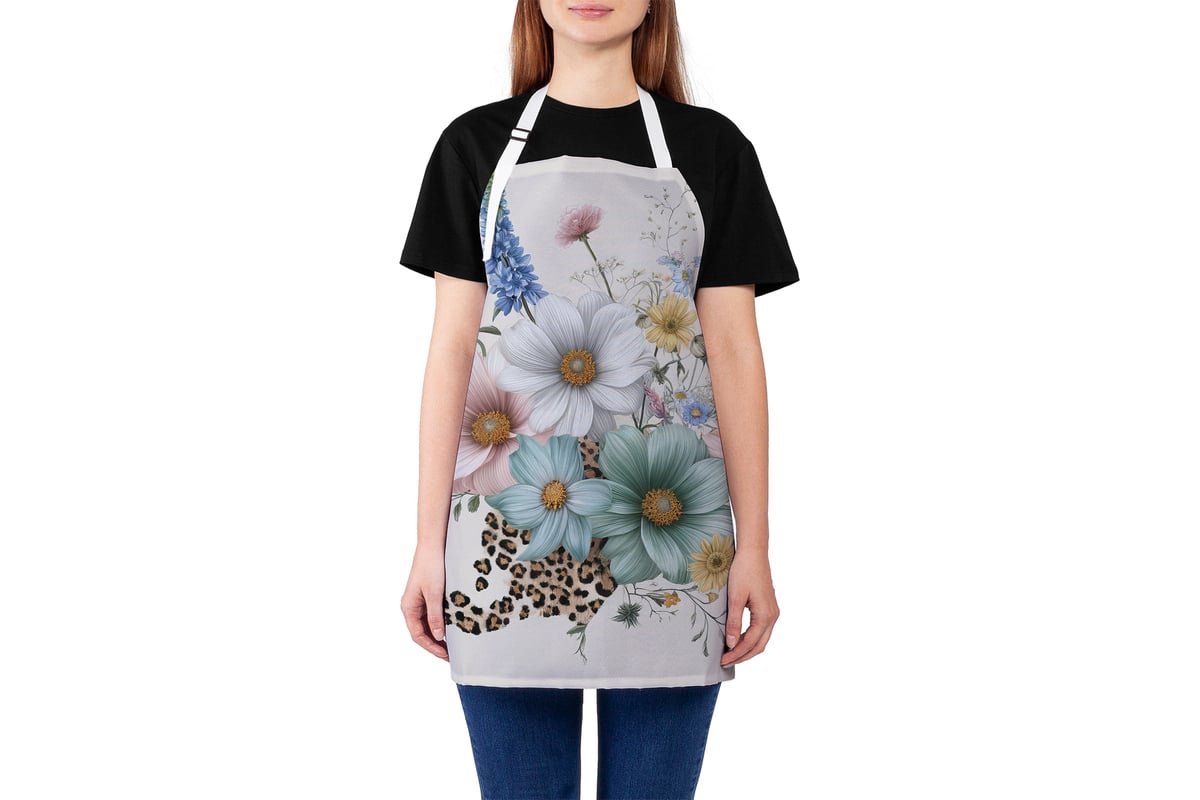 Фартук кухонный JoyArty Полевой букет, универсальный размер, для женщин и мужчин, ap_sd3546 ...