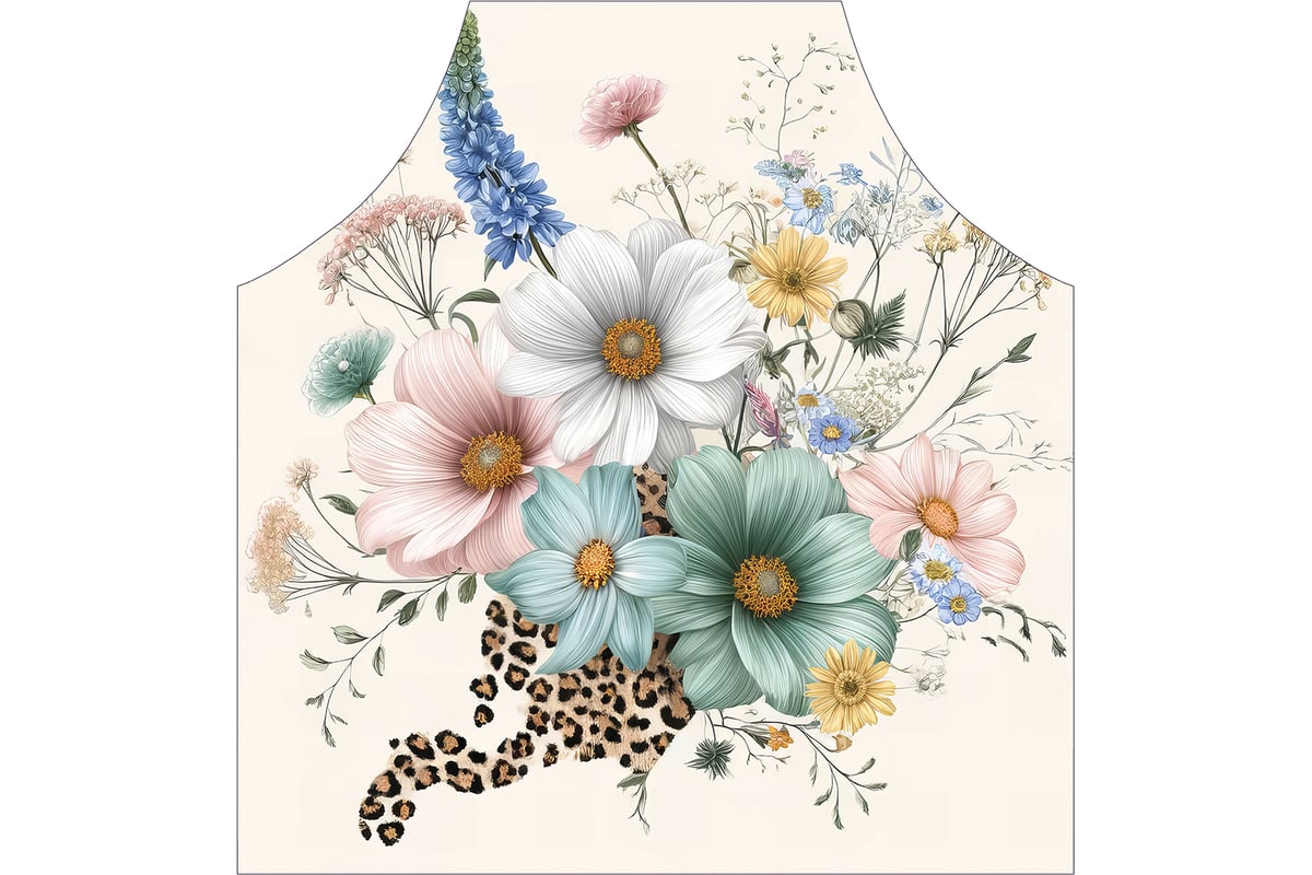 Фартук кухонный JoyArty Полевой букет, универсальный размер, для женщин и мужчин, ap_sd3546 ...